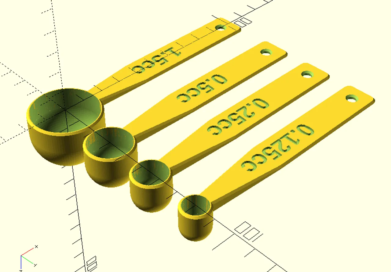 measuring spoon adjustable and stackable by dickie24 | Download free ...