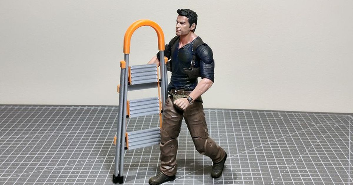 1/10 Scale Folding 3 Tier Step Ladder by robroy | Download free STL ...