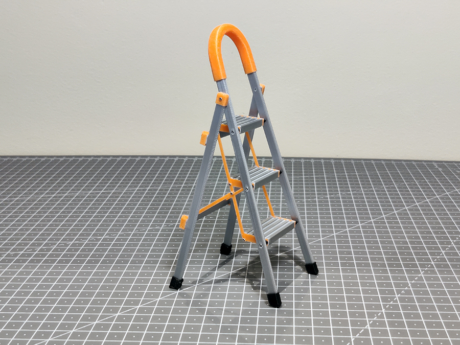1/10 Scale Folding 3 Tier Step Ladder by robroy | Download free STL ...