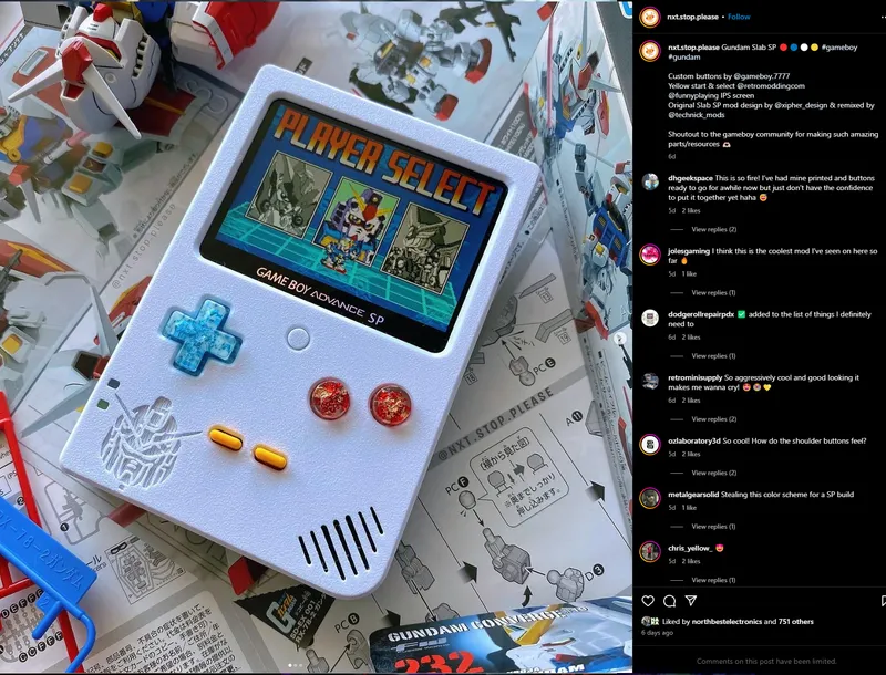 Remixed Game Boy SP Slab by Humble Bazooka | Download free STL model ...