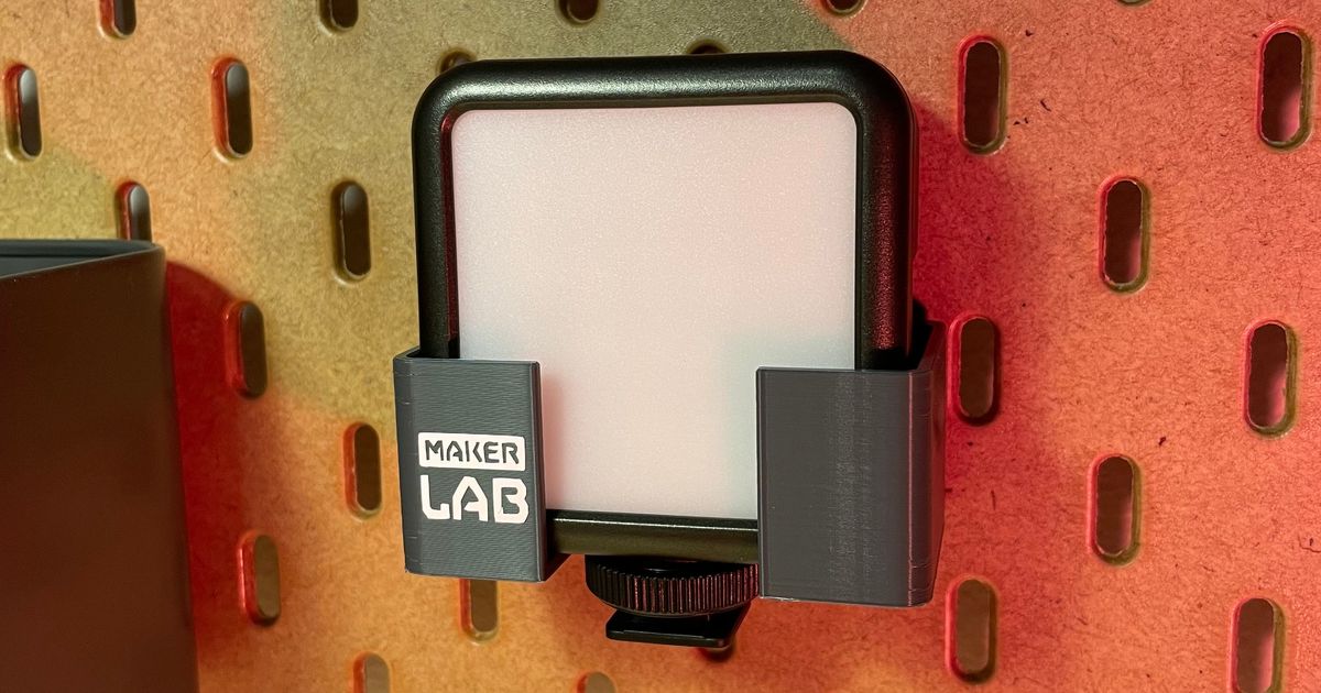 Mini LED Light Panel Skadis Support by Maker Lab | Download free STL ...
