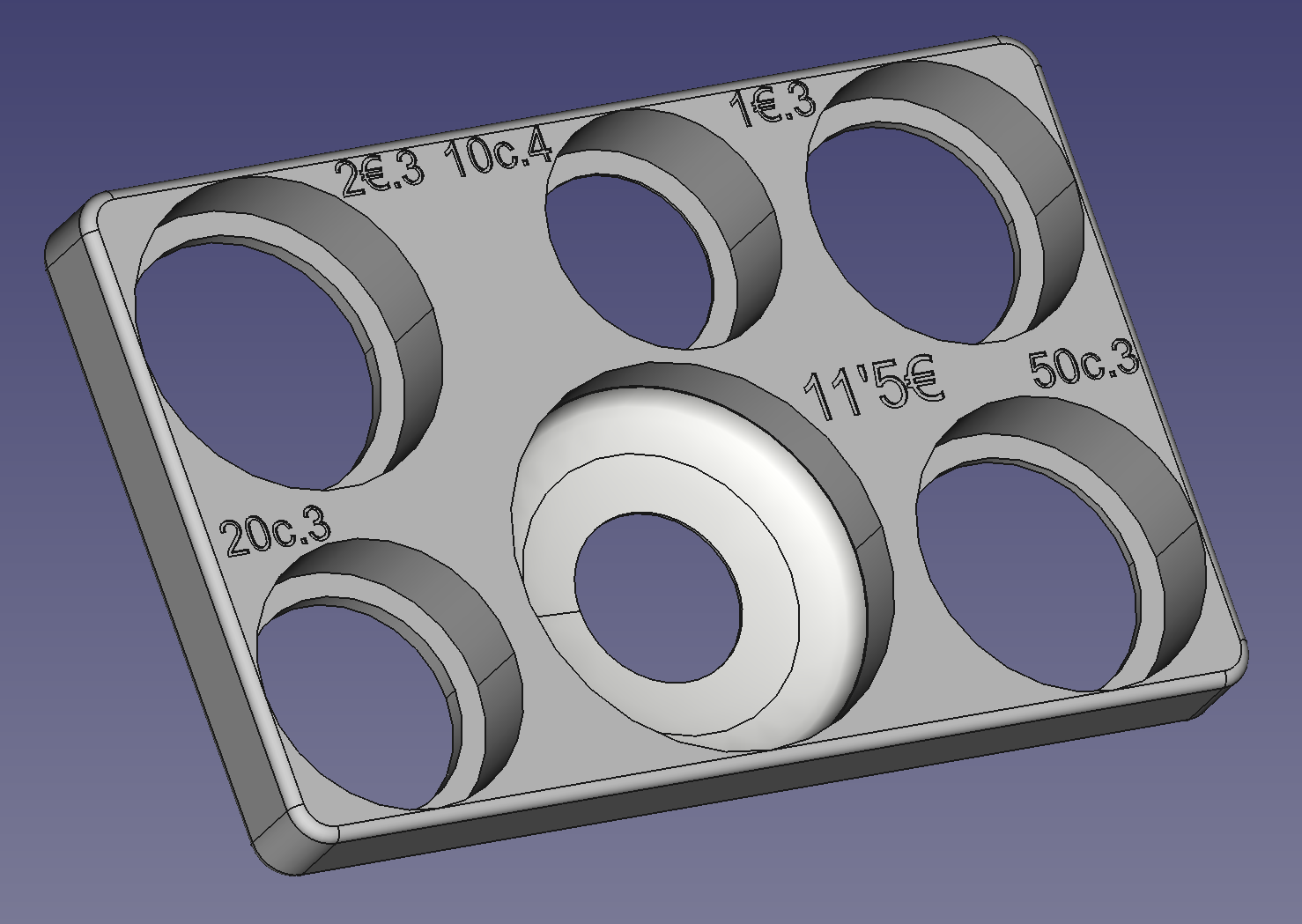 Credit card size AirTag + euro coins holder by Mc_Fly | Download free ...