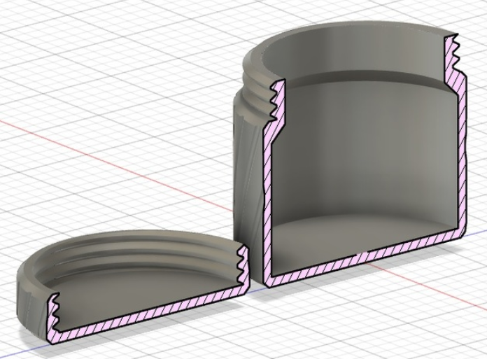 Striped Pot with Screwable Lid by Martin Perez | Download free STL ...