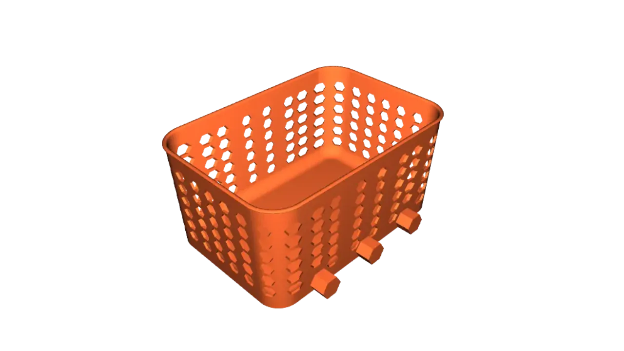 Basket 90mm(W) x 155mm(L) X 76mm(H) (Very strong 3 attachments) by Lex ...