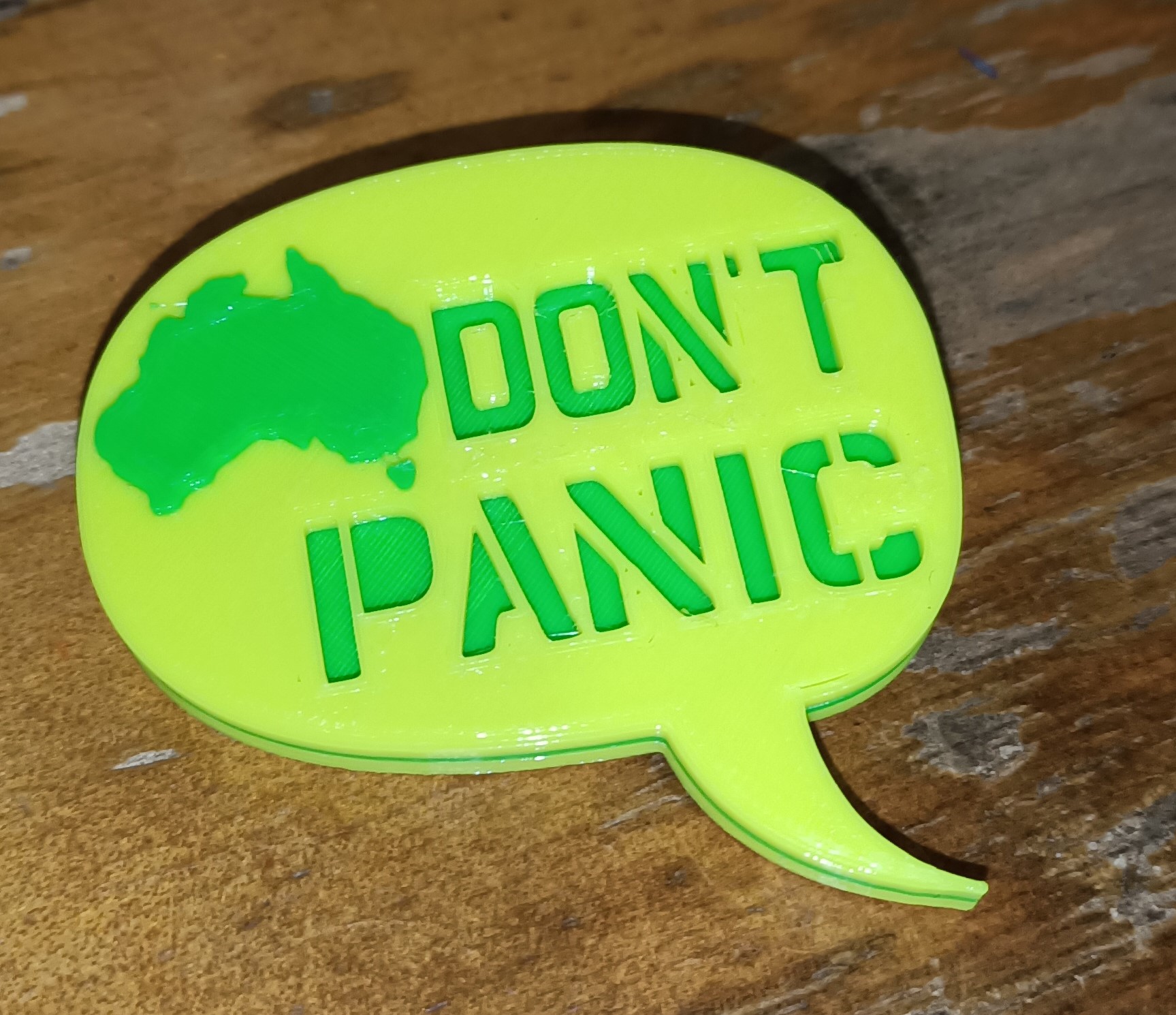 Don't Panic Badge by Cathy O'Malley | Download free STL model ...