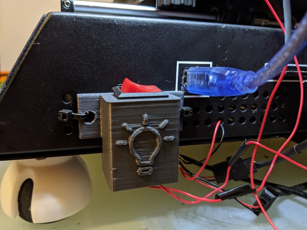 Rocker Switch Housing with Light Bulb by sudo | Download free STL model ...