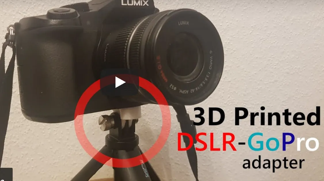 DSLR GoPro Adapter by Bean | Download free STL model | Printables.com