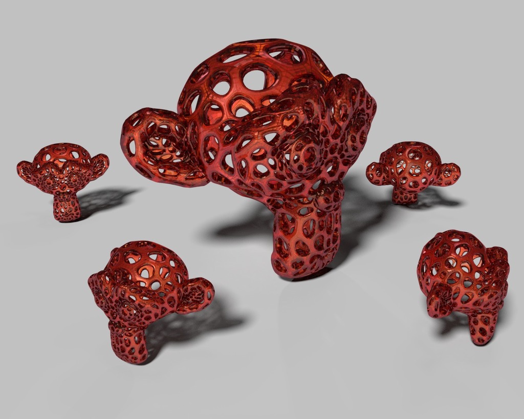 Suzanne - Voronoi Style by roman_hegglin | Download free STL model ...