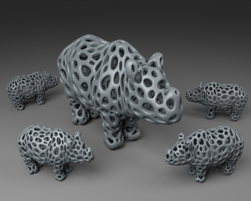 Rhino - Voronoi Style by roman_hegglin | Download free STL model ...
