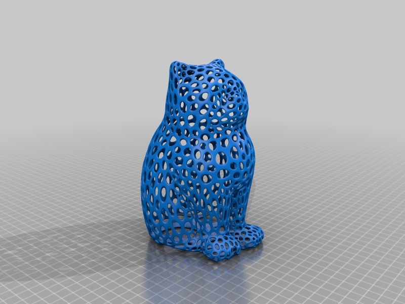 LASER CAT - Voronoi Style by roman_hegglin | Download free STL model ...
