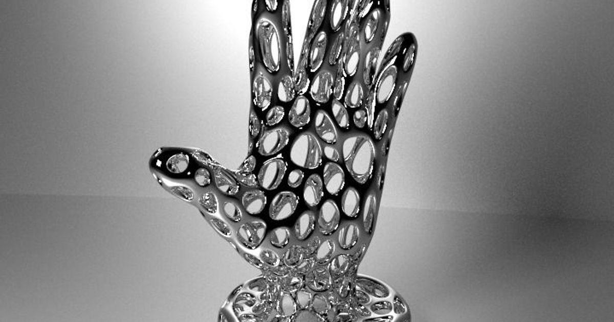 Jewelry Hand - Voronoi Style by roman_hegglin | Download free STL model ...