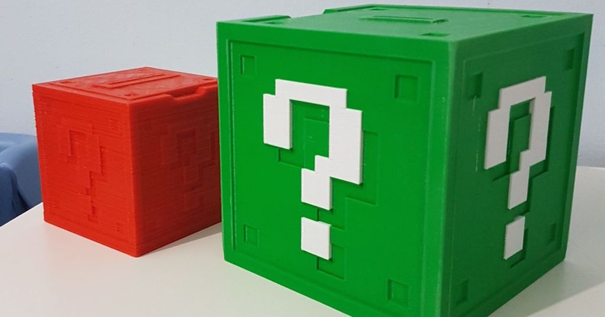 Mario Question Block Coin Bank XL by mshrg | Download free STL model ...