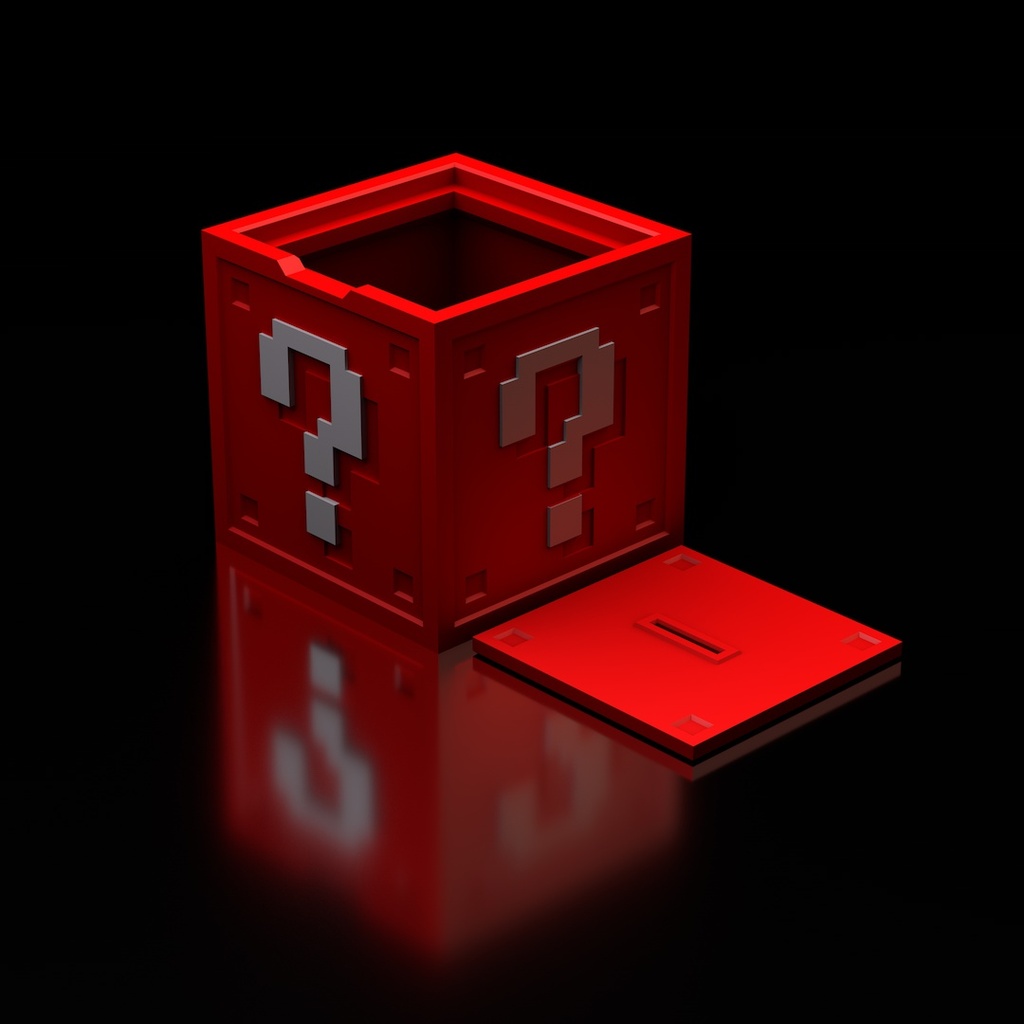 Mario Question Block Coin Bank XL by mshrg | Download free STL model ...