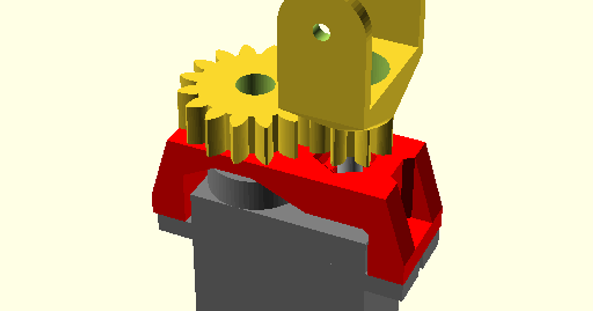 Micro Servo 2:1 Pan by ungood | Download free STL model | Printables.com