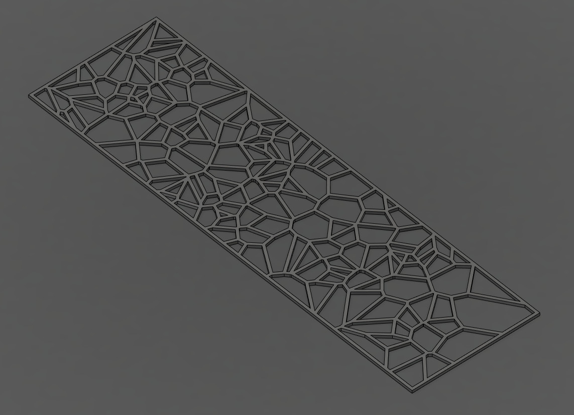 Flat voronoi pattern (~3.5" x 12") by myxfit | Download free STL model ...