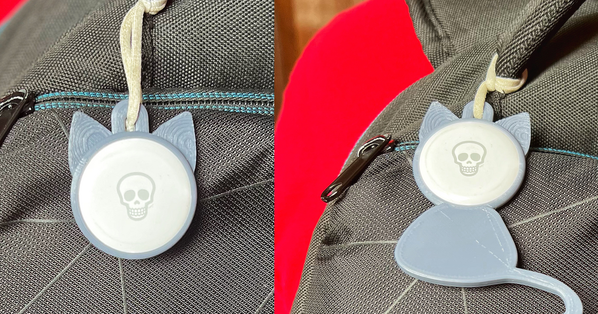 Cat-shaped airtag by MEAFdesigns | Download free STL model | Printables.com
