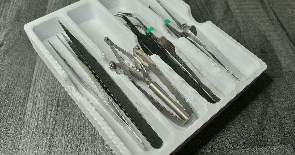 Tweezer tray by Logan Jones | Download free STL model | Printables.com