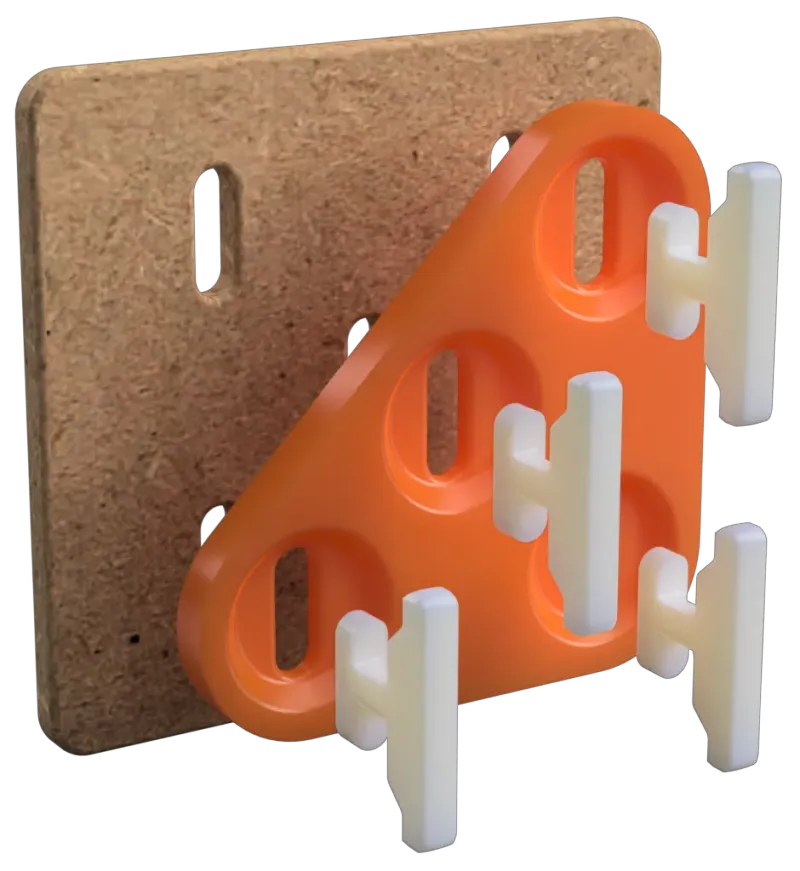 Skadis T-Clip System by Line Arc Line | Download free STL model | Printables.com