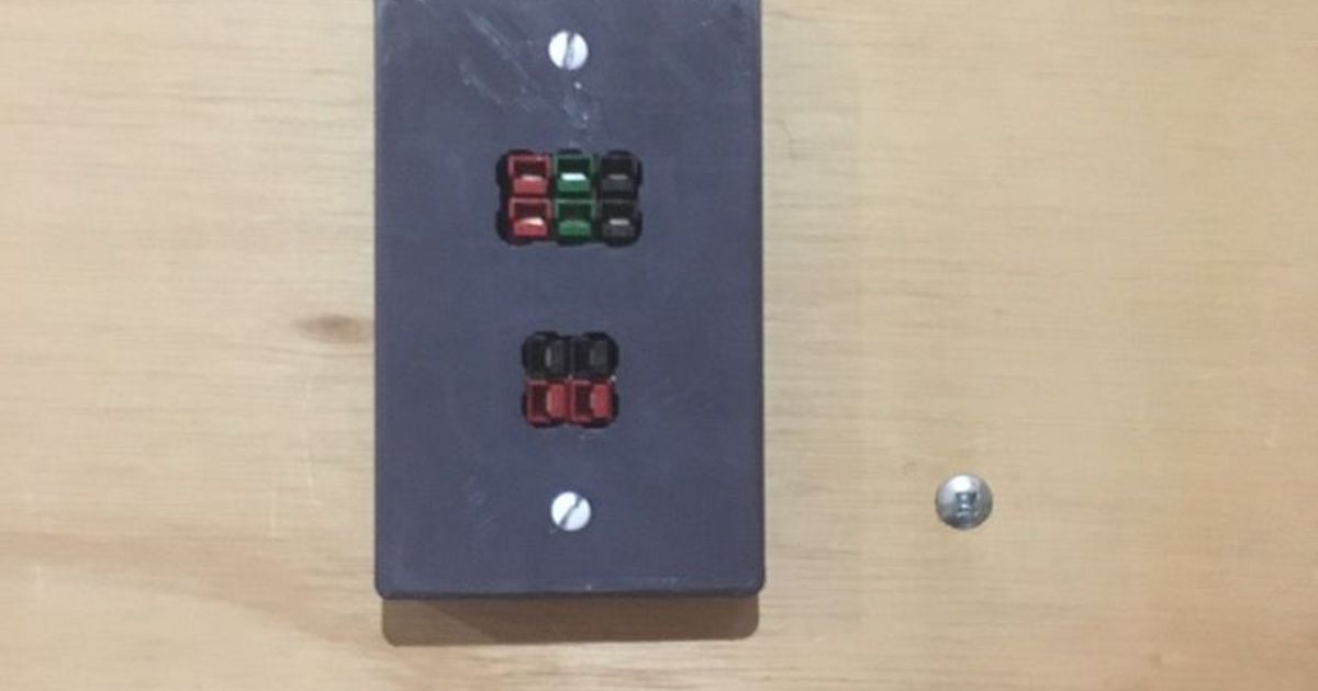 Anderson/Powerpole wall plate by taxilian | Download free STL model ...