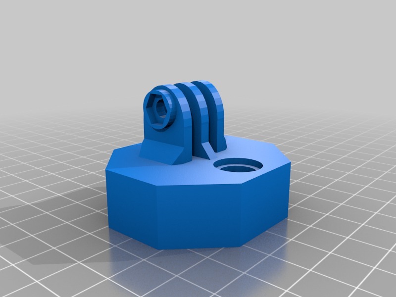 Gopro Tripod Mount (male) for 1/4-20 UNC Nut by AntoDelG | Download ...