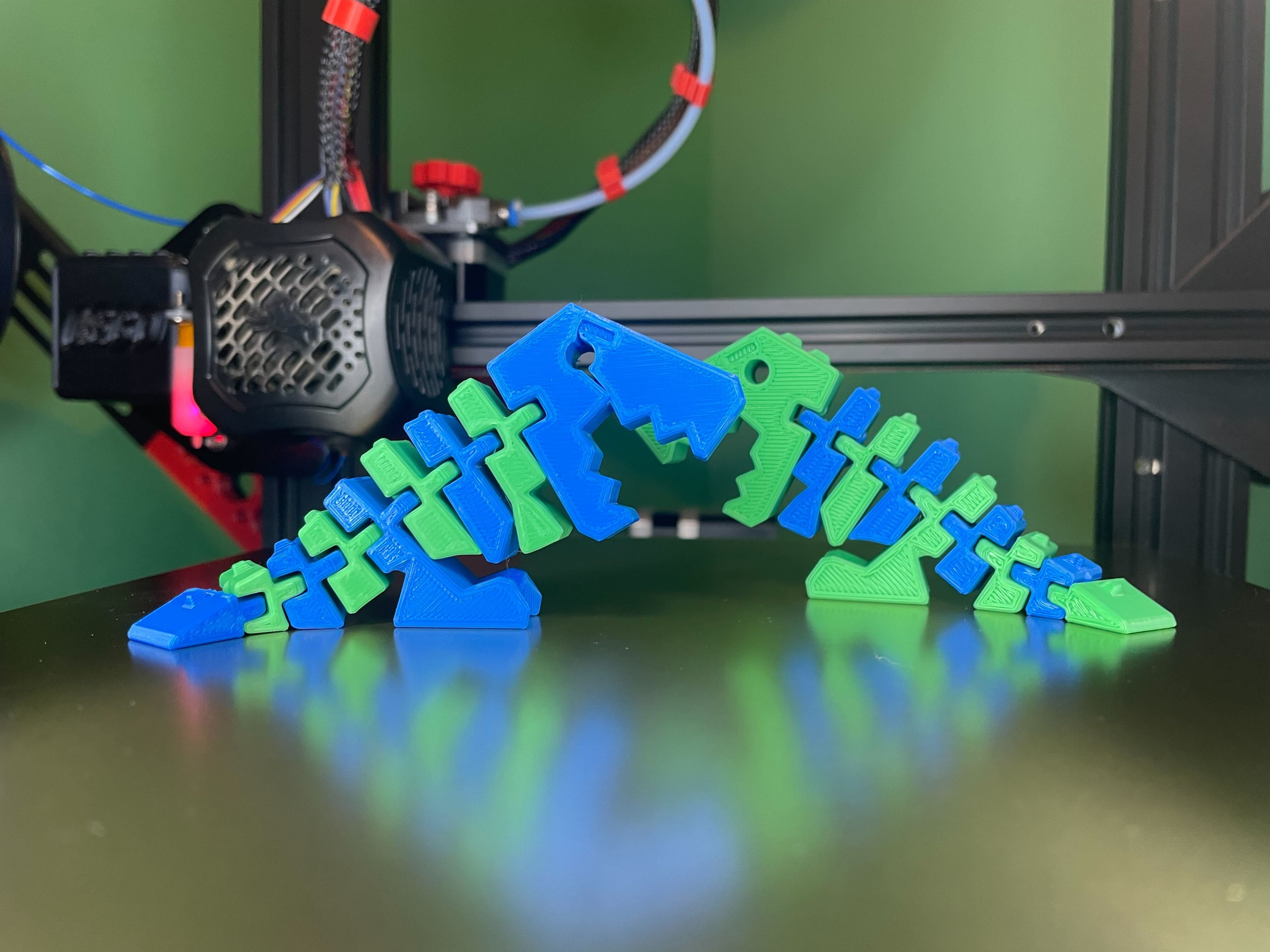 Split Roaring Flexi Rex by walkerspace | Download free STL model ...