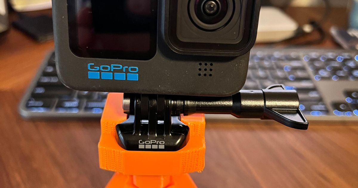 Print in place GoPro Tripod with Quick Release system. by liquidlogic ...