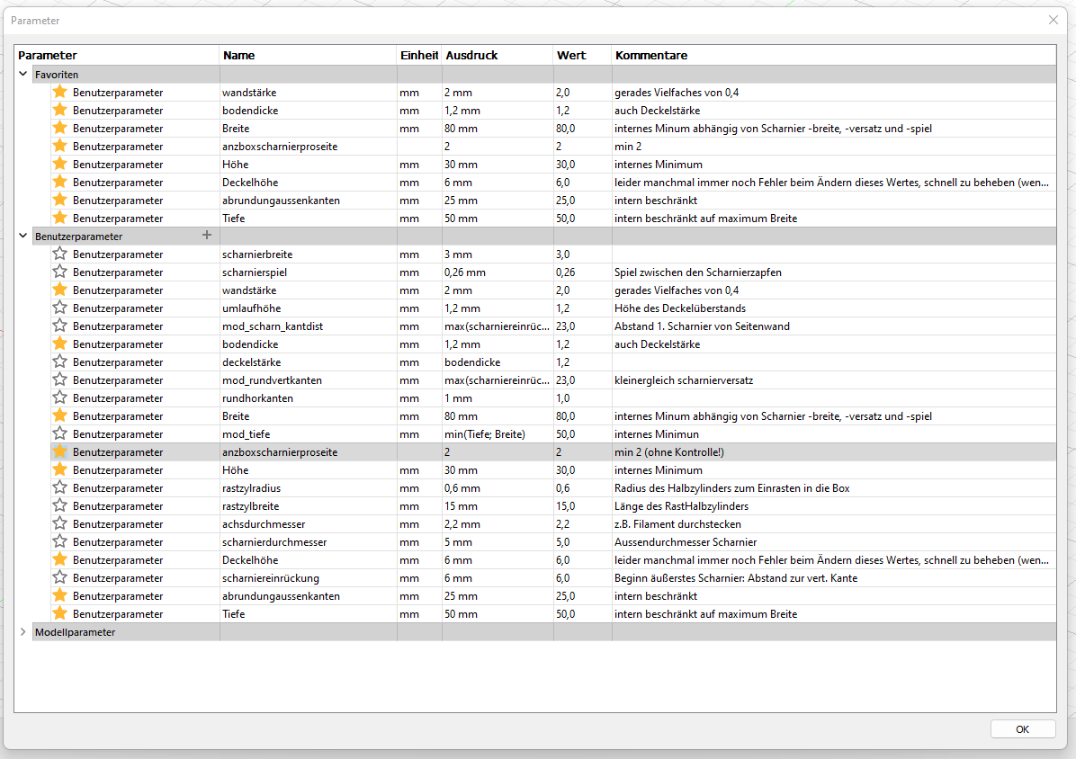 Konfigurierbare Box (incl. Fusion File) - configurable Box by Mar Ber ...