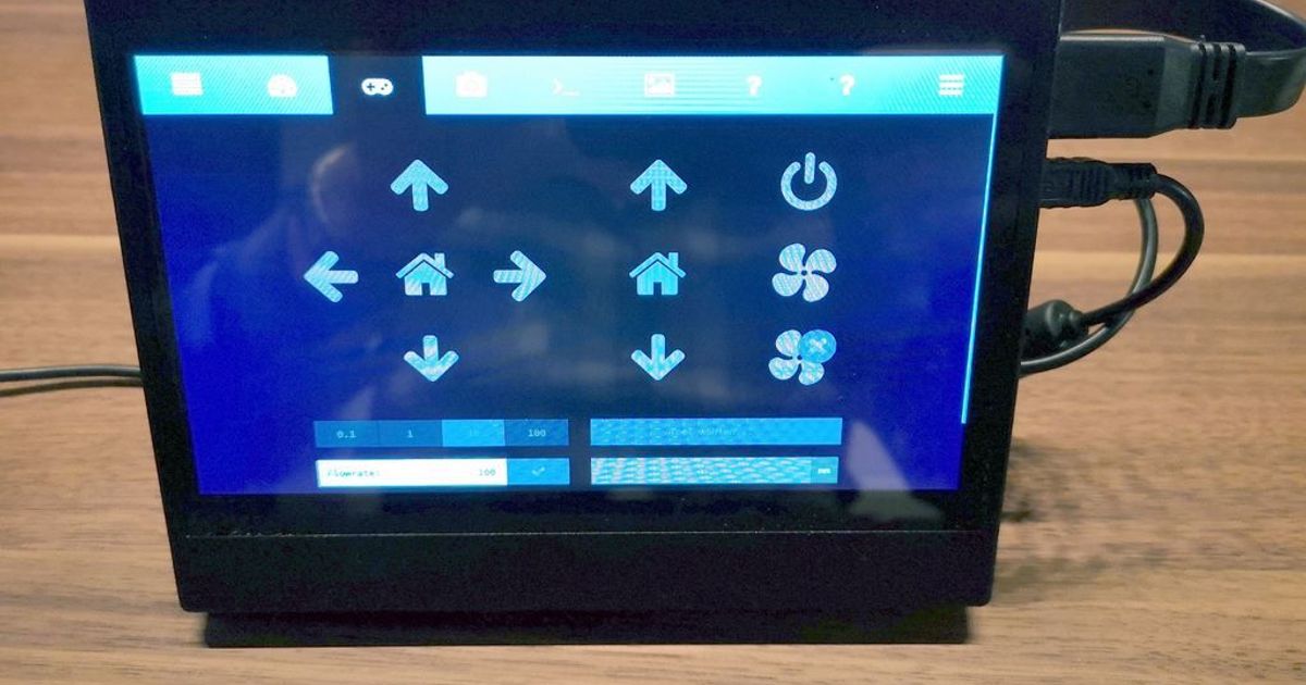 7'' LCD Display Case USB with Raspberry Pi 3B+ mount by Gorki ...