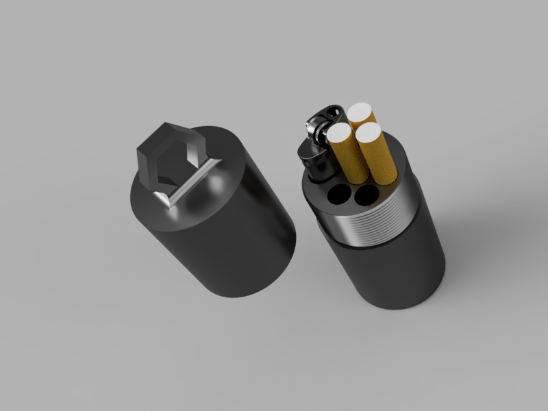 cigarette container with lighter von laurens | Kostenloses STL-Modell ...