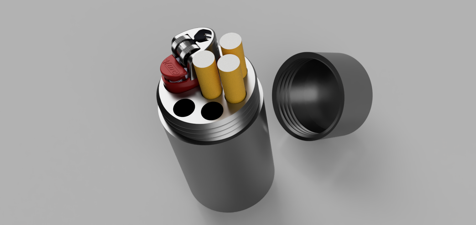 cigarette container with lighter von laurens | Kostenloses STL-Modell ...