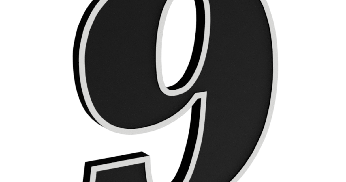 V2 House Number 9 - 180mm by Lannix 3D | Download free STL model ...