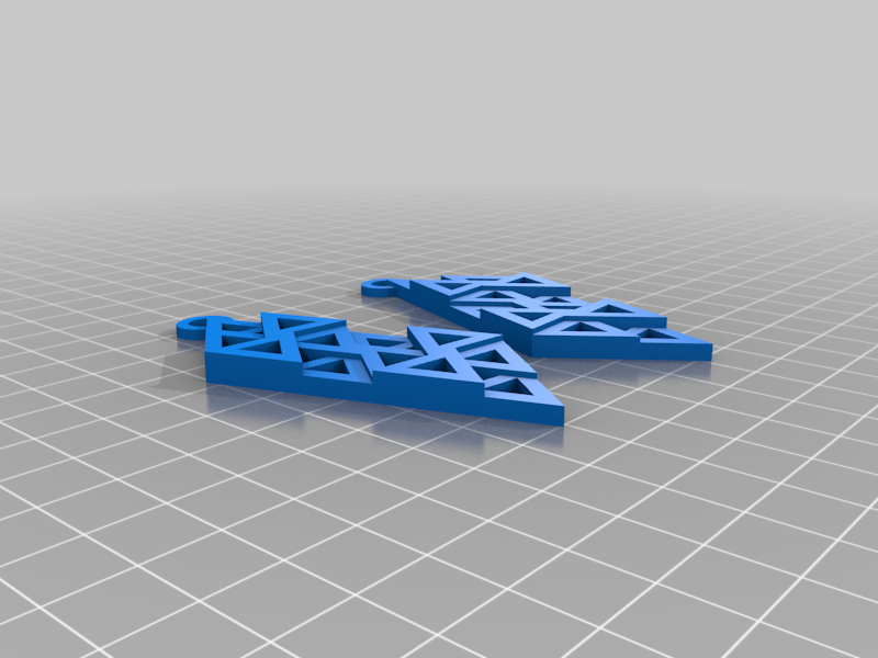 Triangle Pattern Big Earrings by jchun | Download free STL model ...