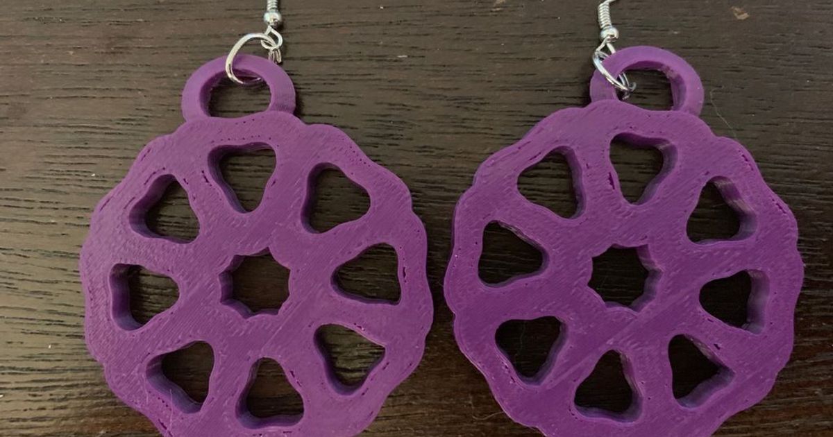 Flower Pattern Earrings by jchun | Download free STL model | Printables.com