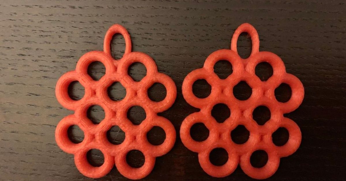 Torus Pattern Earrings by jchun | Download free STL model | Printables.com