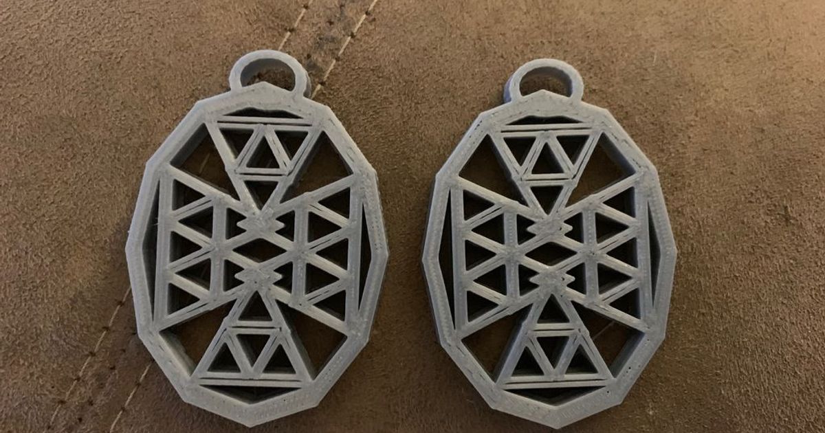 Triangle Pattern Earrings by jchun | Download free STL model ...