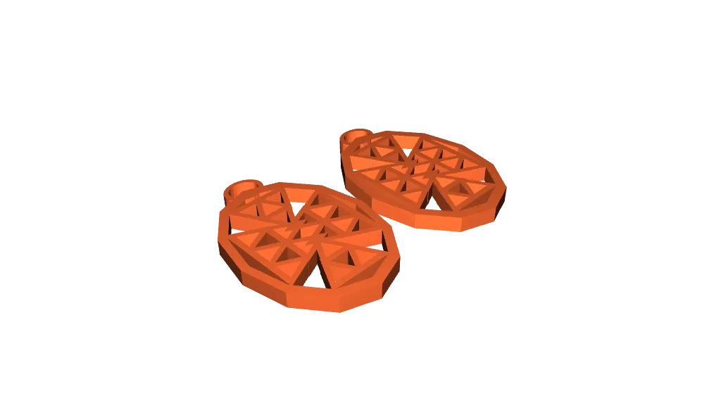 Triangle Pattern Earrings by jchun | Download free STL model ...