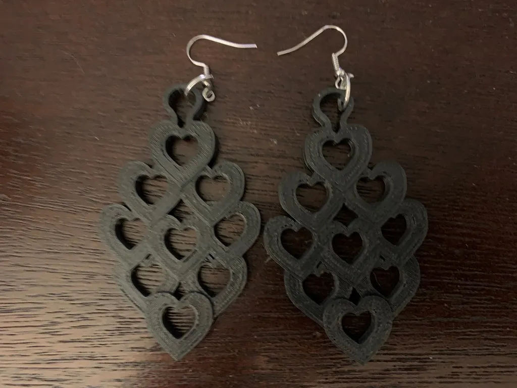 Hearts Around Earrings by jchun | Download free STL model | Printables.com