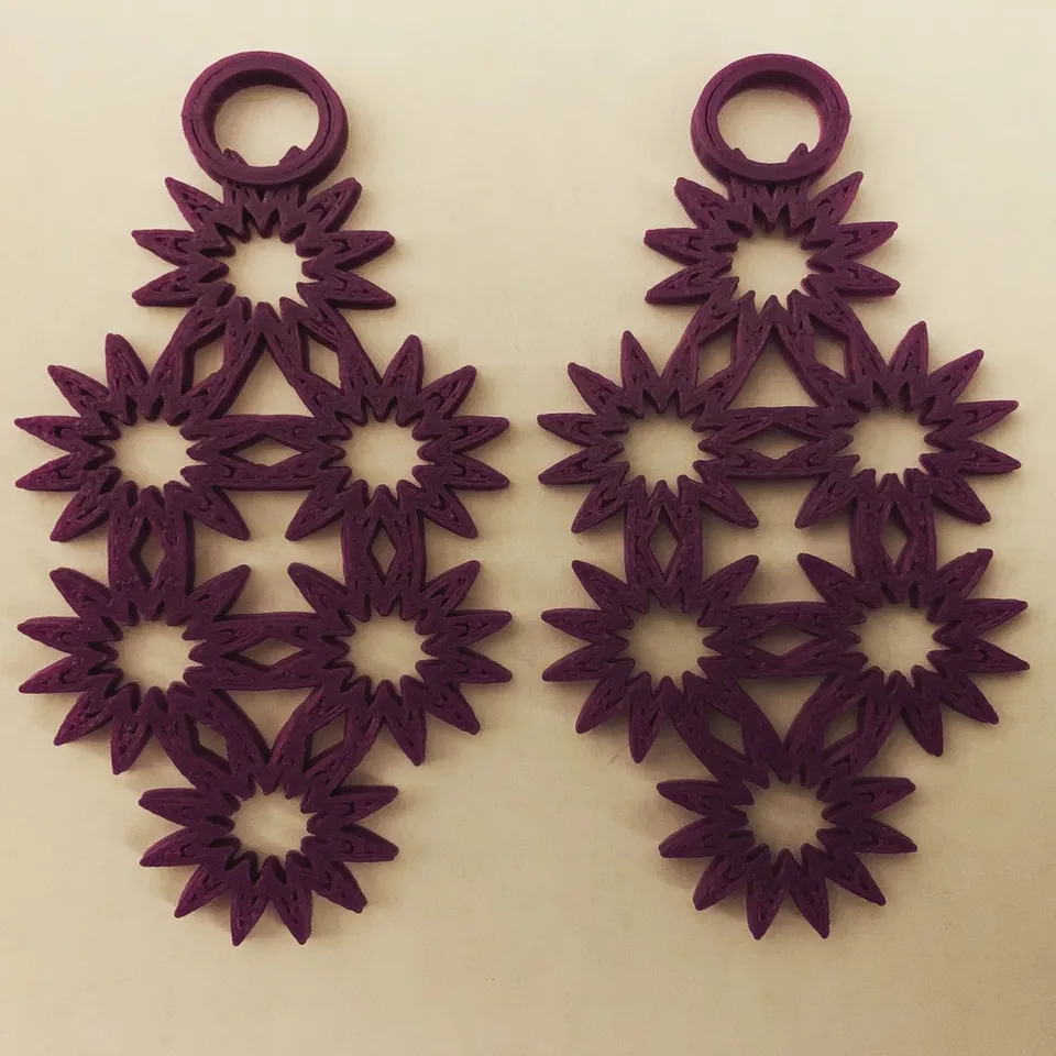 Sun Flower Earrings by jchun | Download free STL model | Printables.com