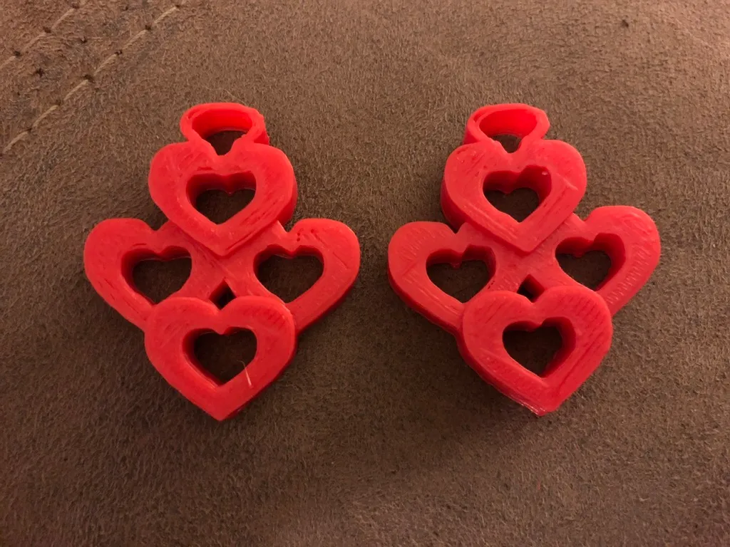 Heart Earrings by jchun | Download free STL model | Printables.com