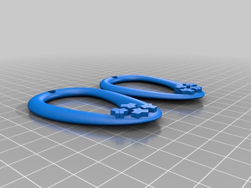 Radial Fin Loop Earrings by jchun | Download free STL model ...