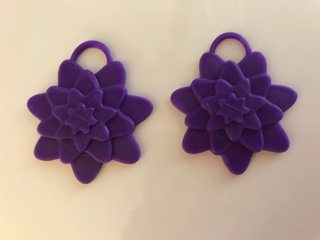 Layered Flowers Earrings by jchun | Download free STL model | Printables.com