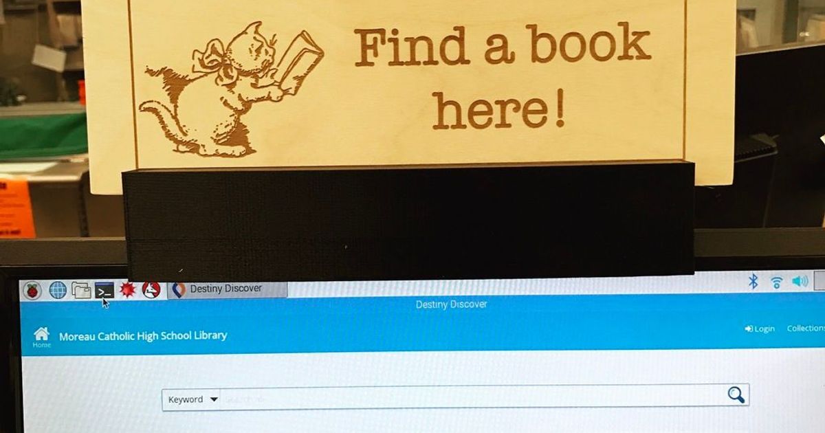 Sign Holder for Computer Monitor by jchun | Download free STL model ...