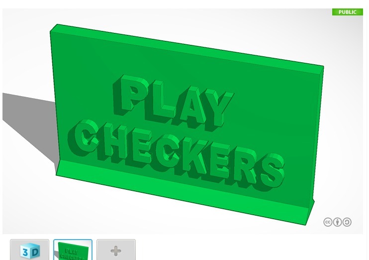 Checkers Sign by jchun | Download free STL model | Printables.com