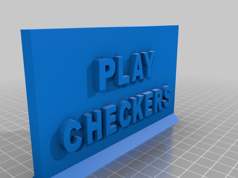 Checkers Sign by jchun | Download free STL model | Printables.com