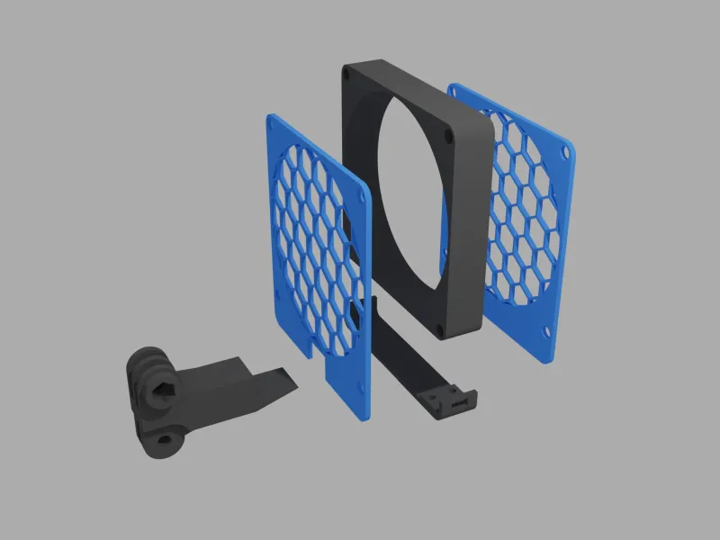 GoPro Fan Mount von Pea Prog | Kostenloses STL-Modell herunterladen ...