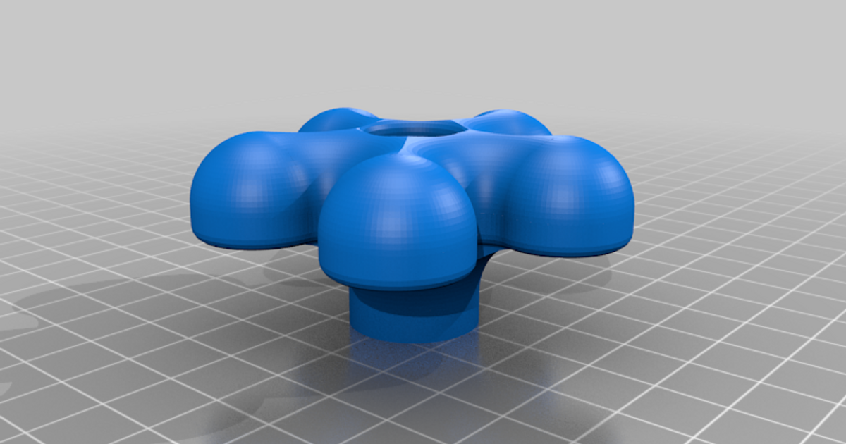 5 Prong Knob for 1/4 nut by WhoKnowsWho2 | Download free STL model ...