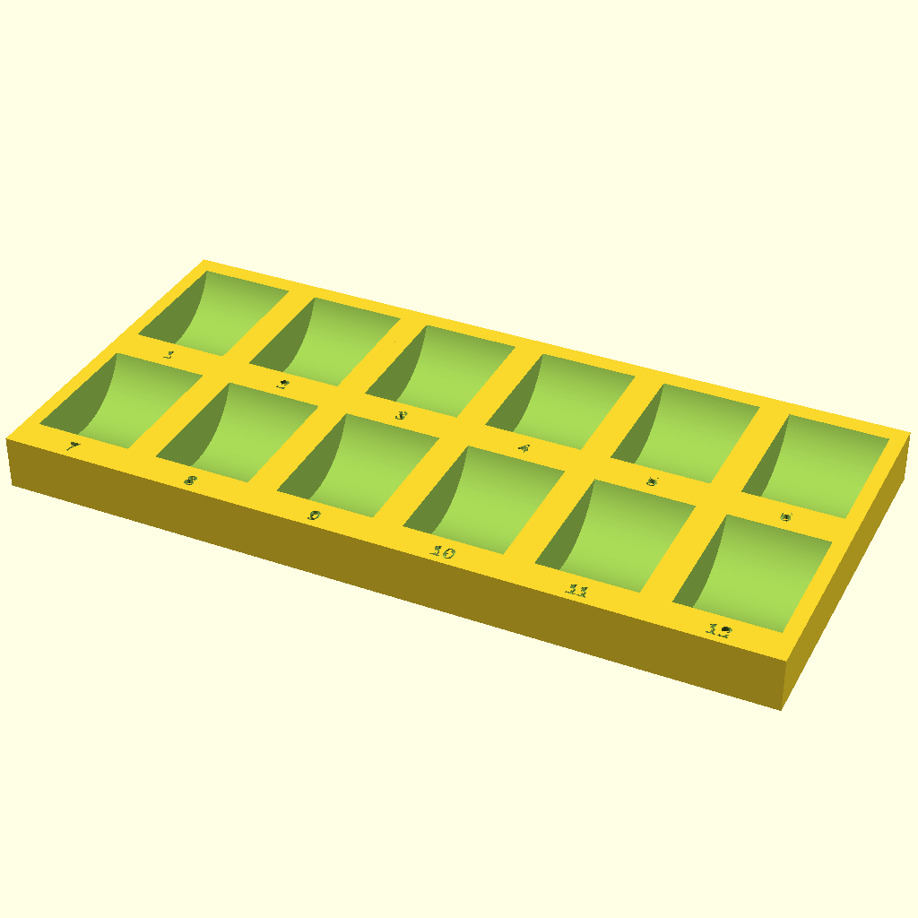 Numbered Parts Tray (Customizable) by Nem | Download free STL model ...