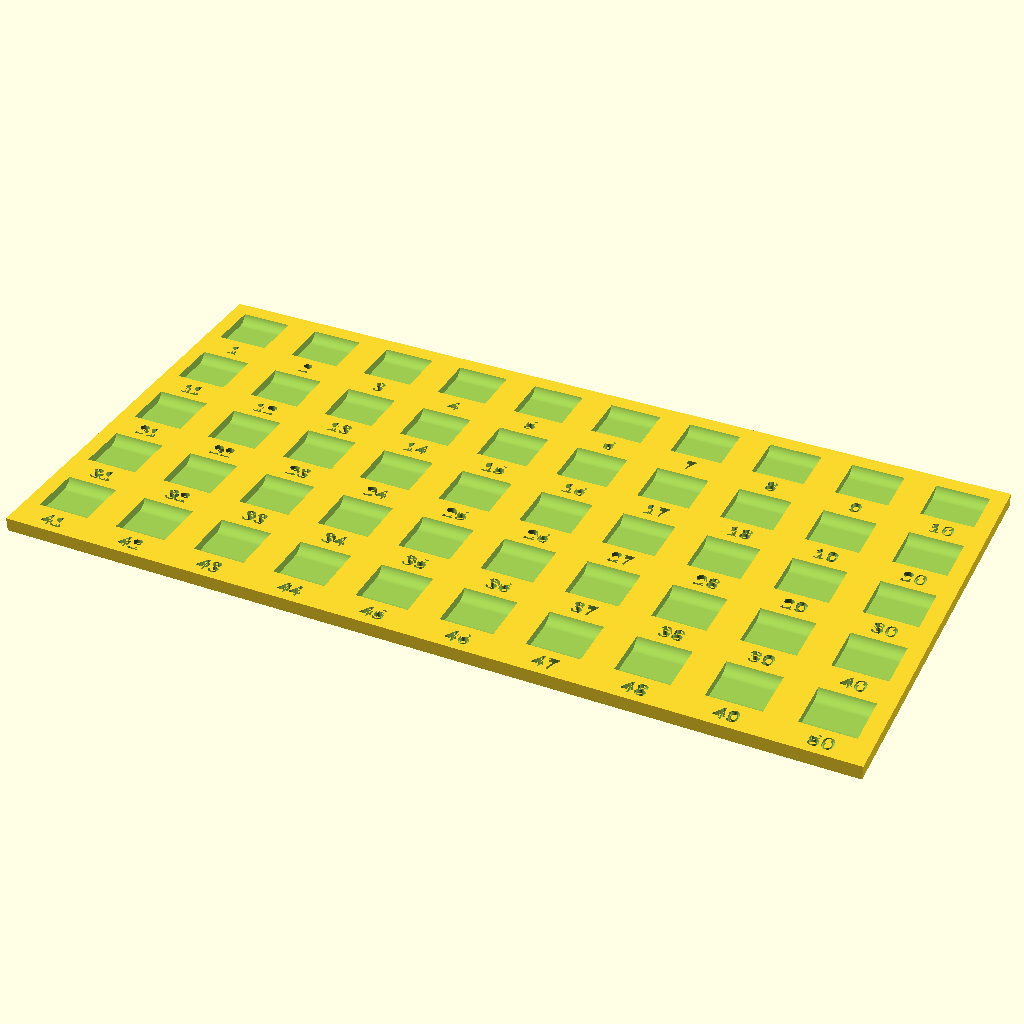 Numbered Parts Tray (Customizable) by Nem | Download free STL model ...