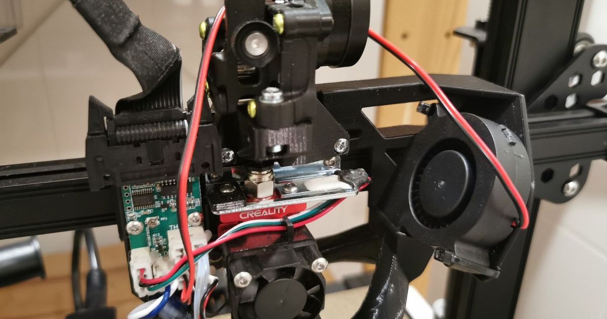 Creality CR6 - Sherpa Mini Mount for 5015 dual fang fan shroud by ...