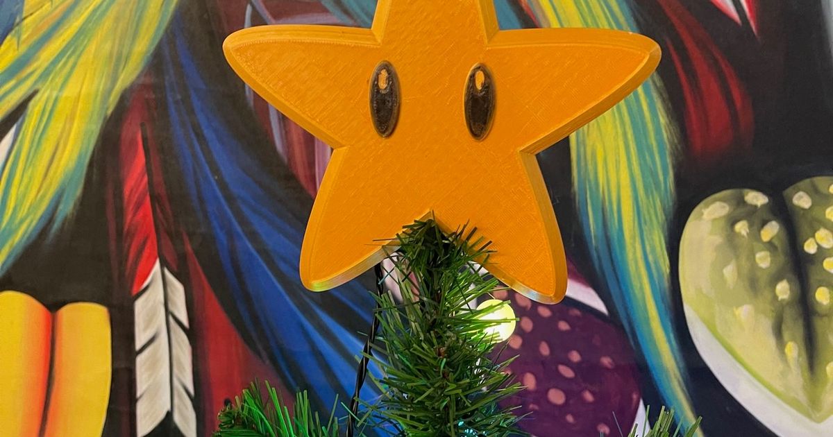 Mario Star Christmas Tree Ornament by Dark Matter | Download free STL ...